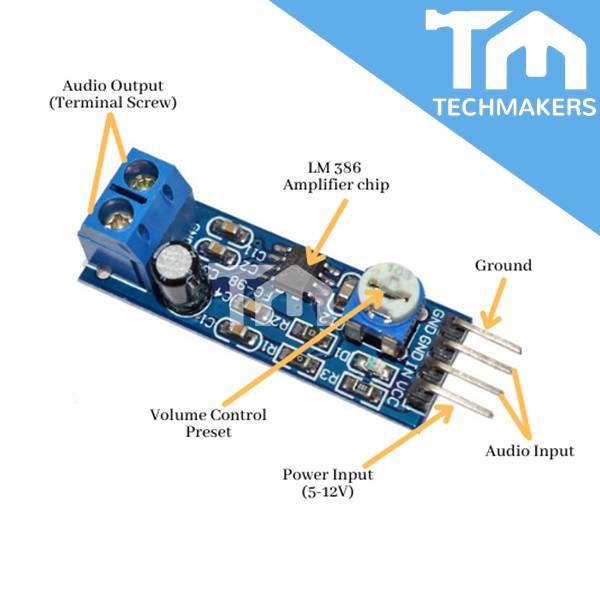 LM386 386 Power Audio / General Amplifier Module Amp Board 200x 200 ...