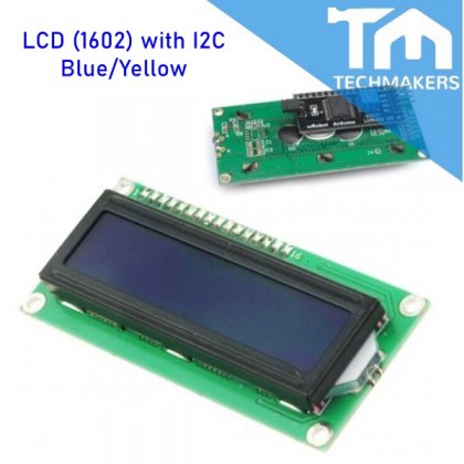 Arduino Serial IIC I2C LCD 1602 (16x2) Blue/Yellow Liquid Crystal ...