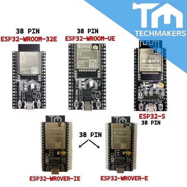ESP32 NodeMCU IOT ESP-32/ESP32E/ESP32UE/ESP32S WROVER Wifi & Bluetooth Development Board AI ...