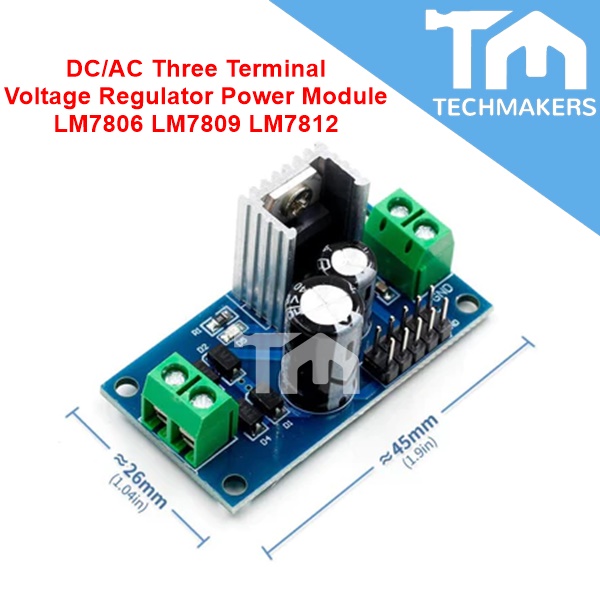 7805 7809 7812 5V 9V 12V Fixed Output Voltage Regulator Power Module ...