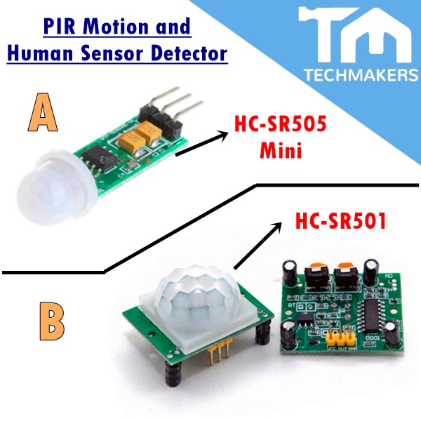 HC-SR501/ HC-SR505 Mini PIR Motion and Human Sensor Detector Module for ...